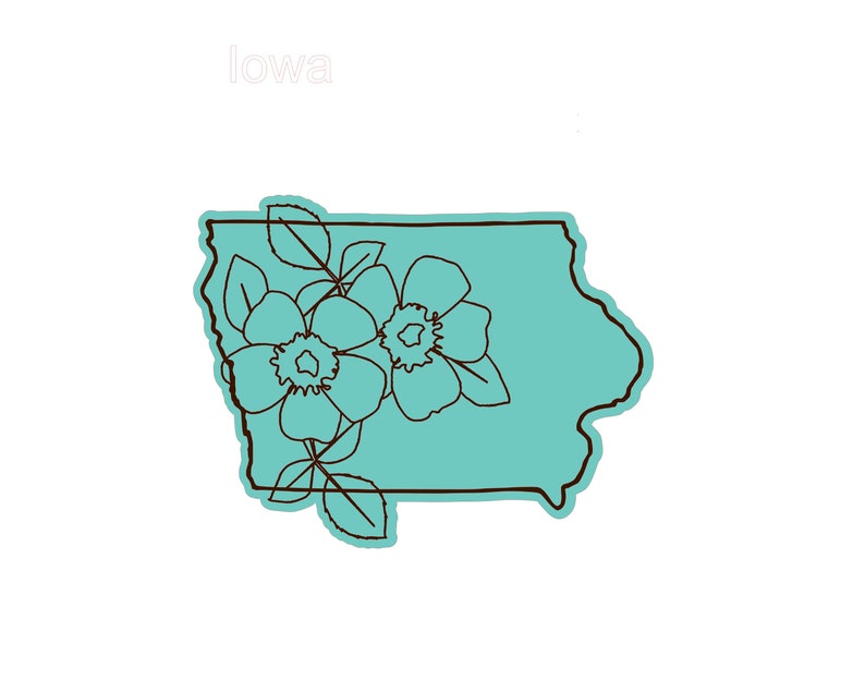 Iowa Flower SVG - Etsy