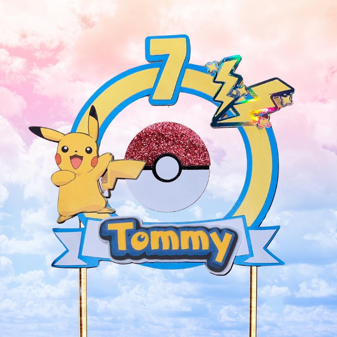 Pikachu Pokémon Cake Topper - Etsy