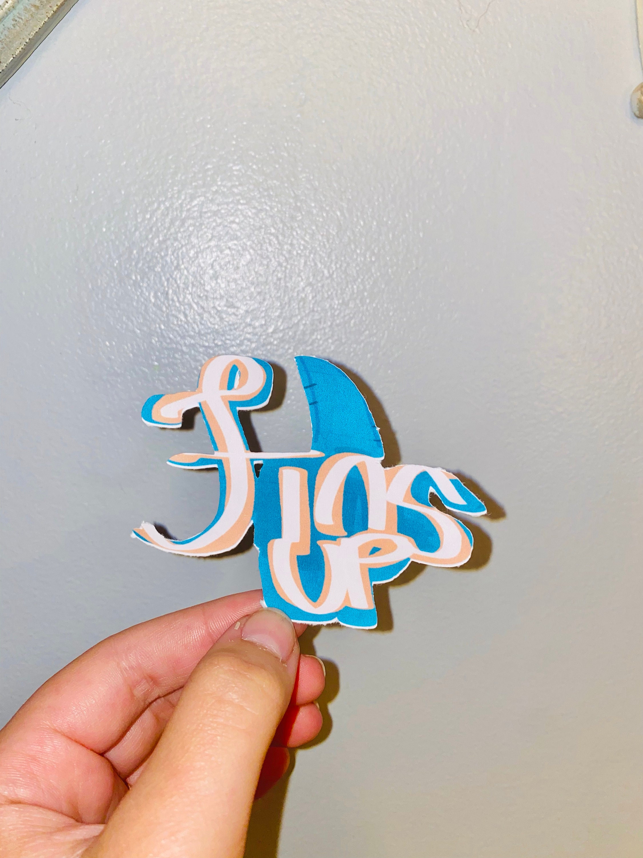 Fins up Sticker - Etsy