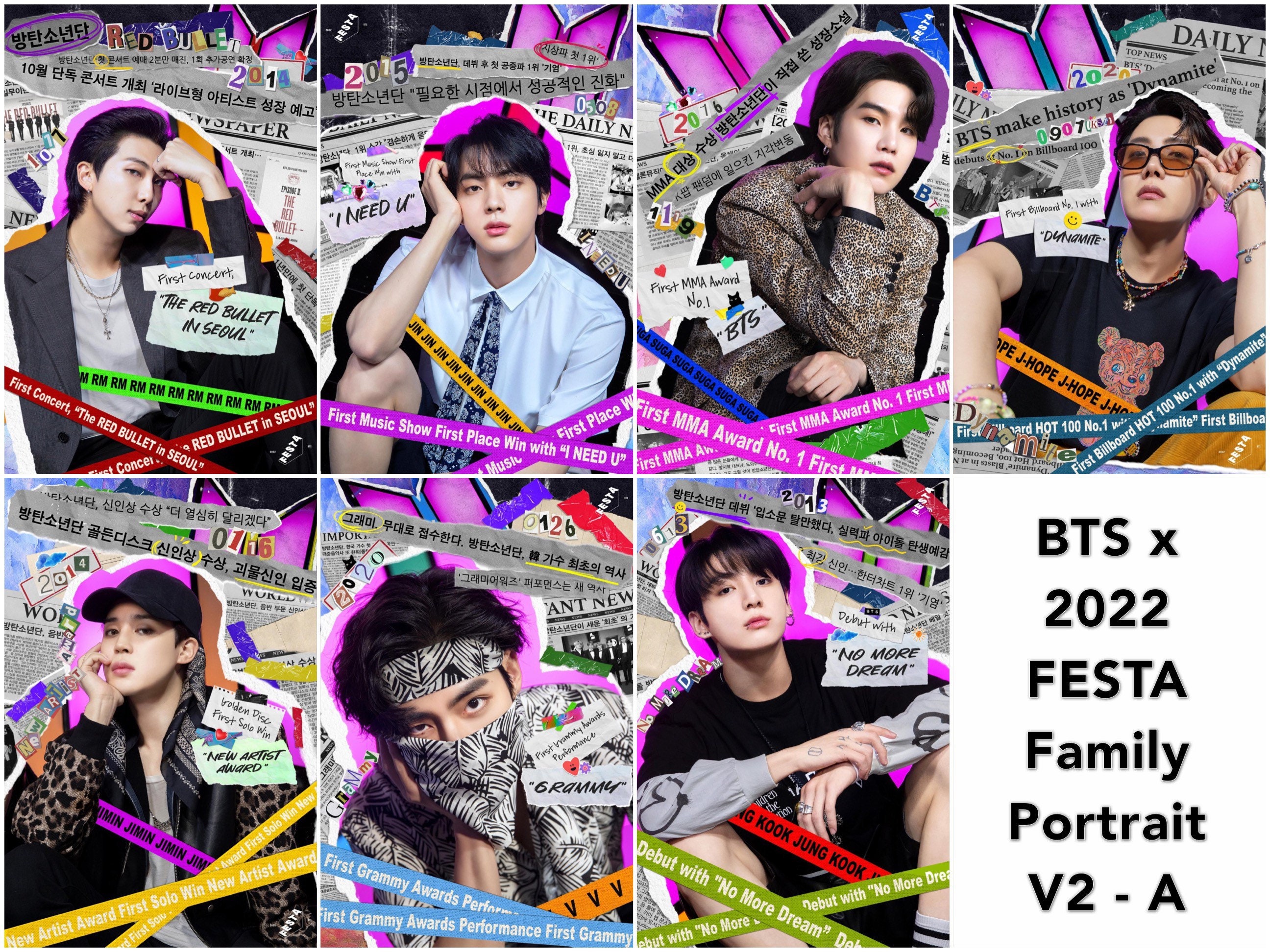 BTS 2022 FESTA Family Portrait V2 Photocards - Etsy