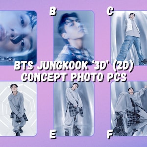BTS Jungkook X 3D 2D Concept Photo Photocards - Etsy