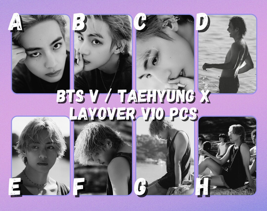 BTS V / Taehyung X Layover V10 Photocards - Etsy