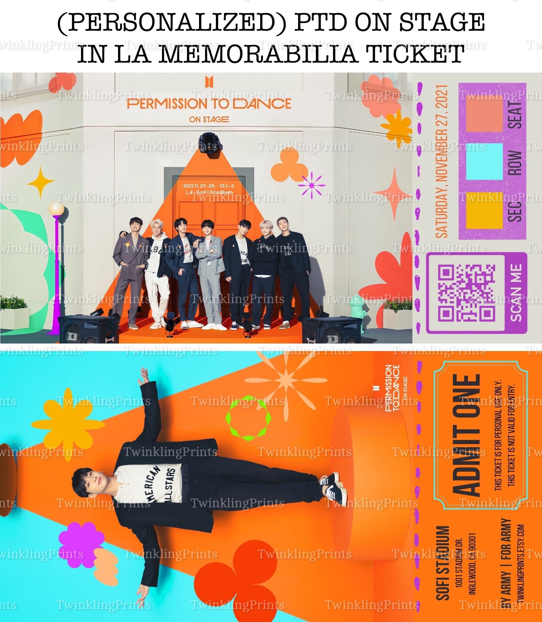 Sofi Stadium BTS X PTD / Permission to Dance on Stage LA - Etsy