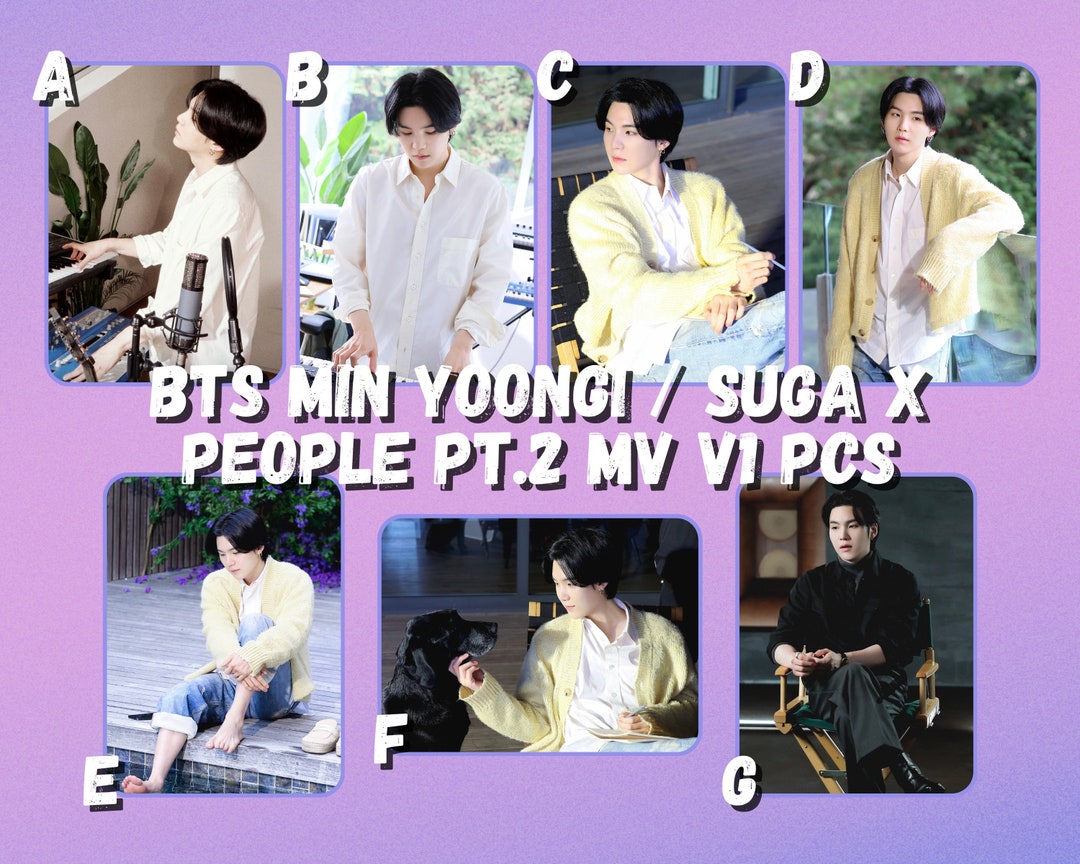 BTS Min Yoongi / SUGA X People Pt.2 MV V1 Photocards - Etsy