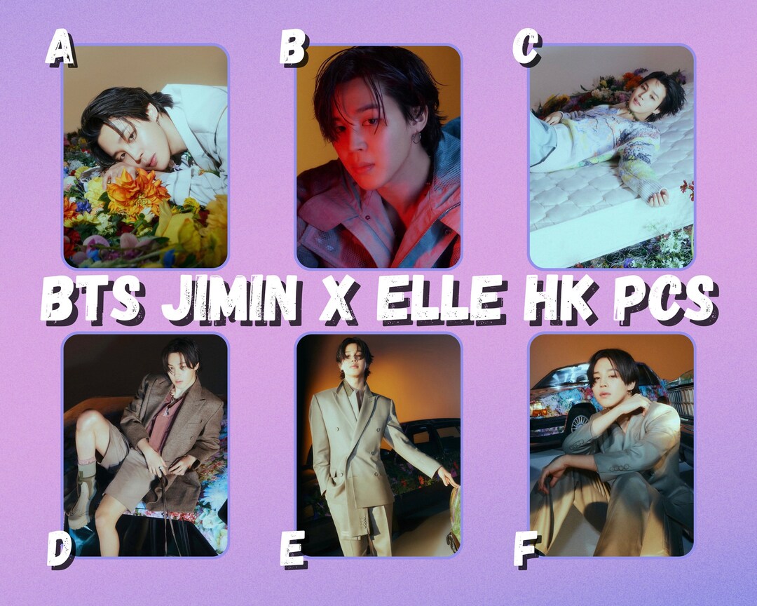 BTS Jimin X Elle HK Photocards - Etsy