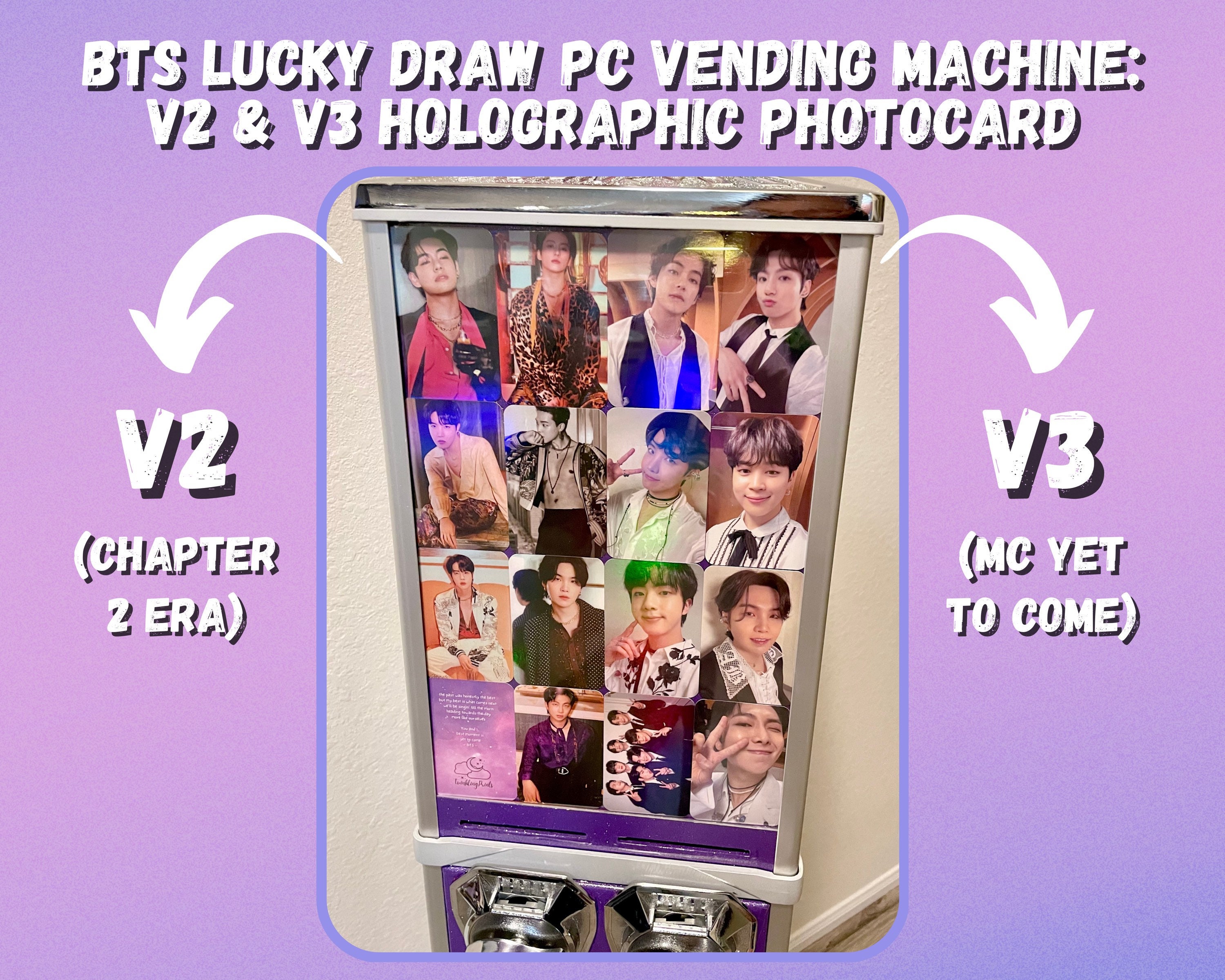 Máquina expendedora de PC con sorteo de BTS: tarjetas fotográficas ...