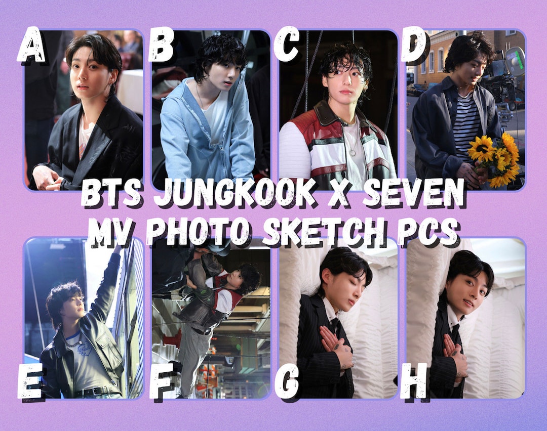 BTS Jungkook X Seven MV Photo Sketch Photocards - Etsy