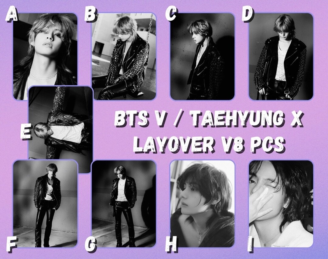 BTS V / Taehyung X Layover V8 Photocards - Etsy