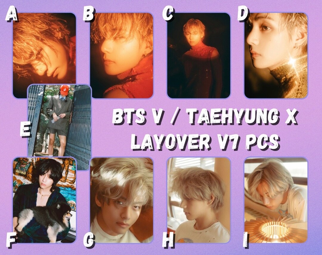 BTS V / Taehyung X Layover V7 Photocards - Etsy