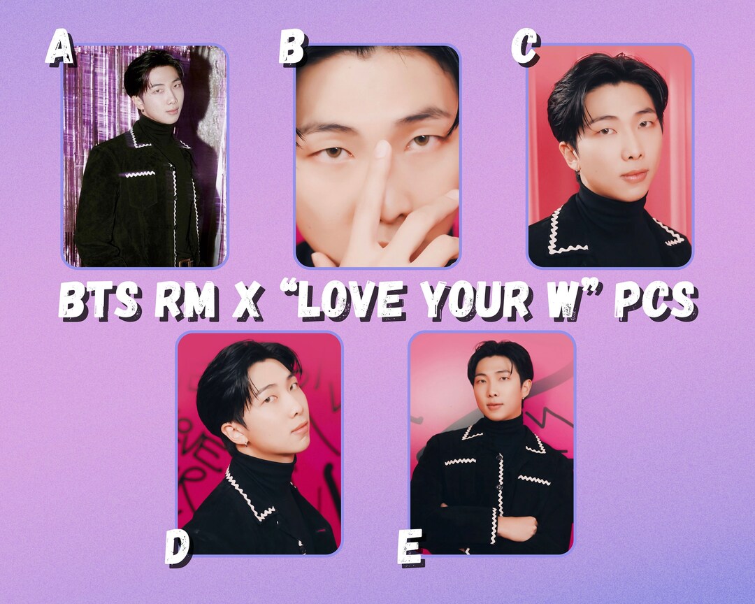 BTS RM X “love Your W” Photocards - Etsy