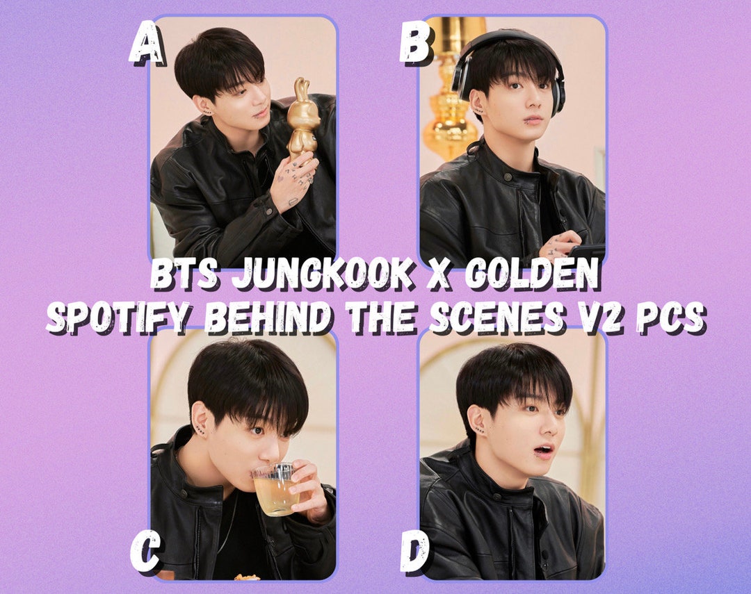 BTS Jungkook X Golden (spotify Behind the Scenes) V2 Photocards - Etsy