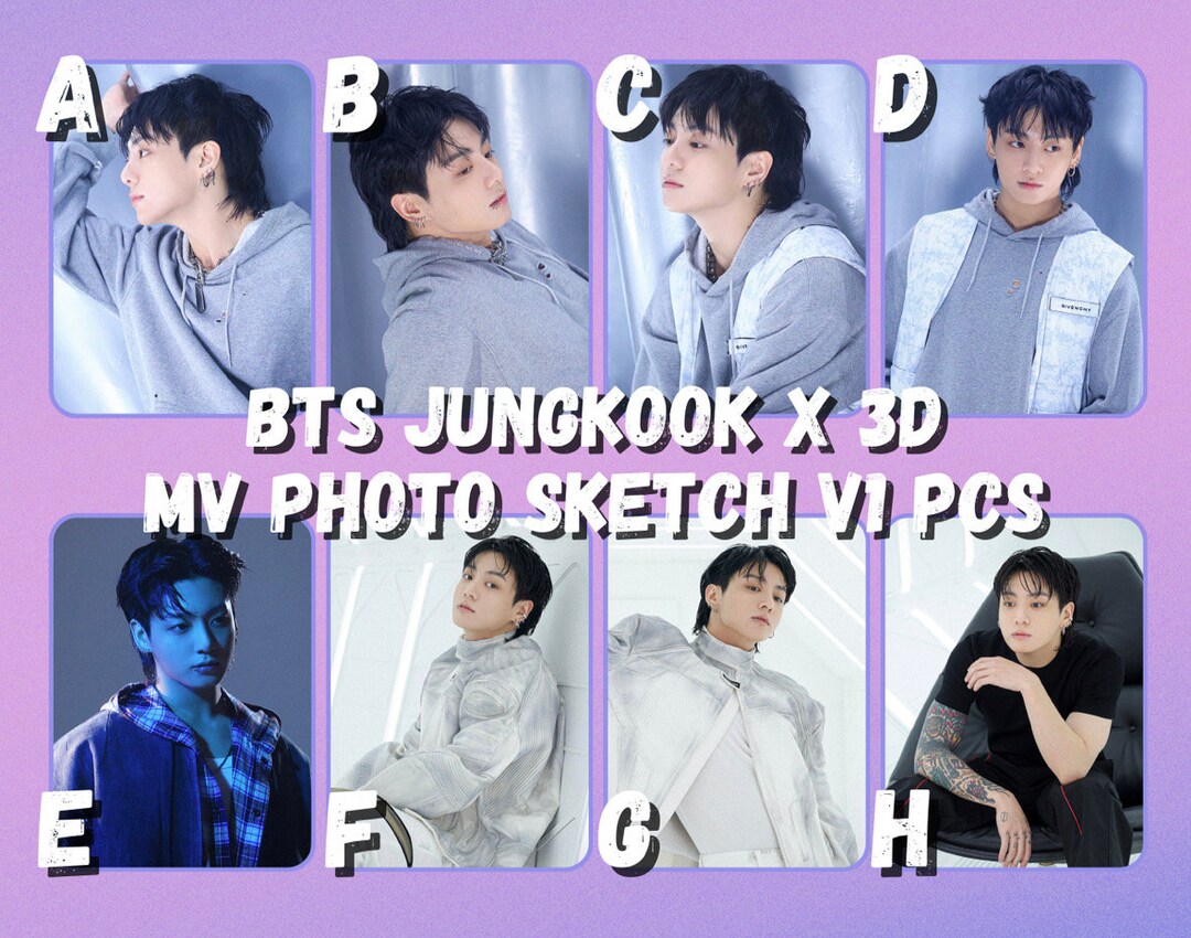 BTS Jungkook X 3D MV Photo Sketch V1 Photocards - Etsy
