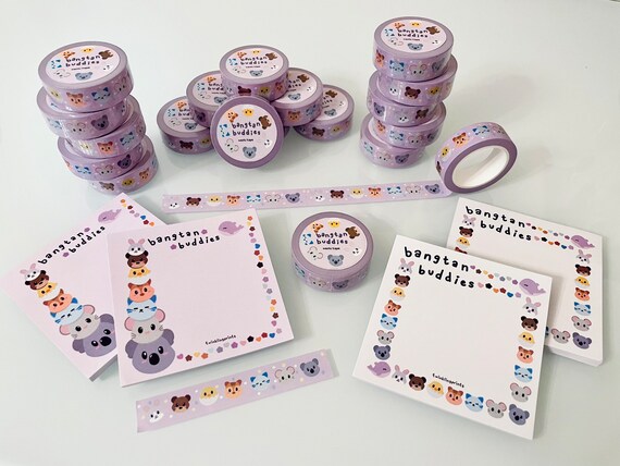 BTS X Bangtan Buddies Stationary memo Pad Sticky Notes - Etsy