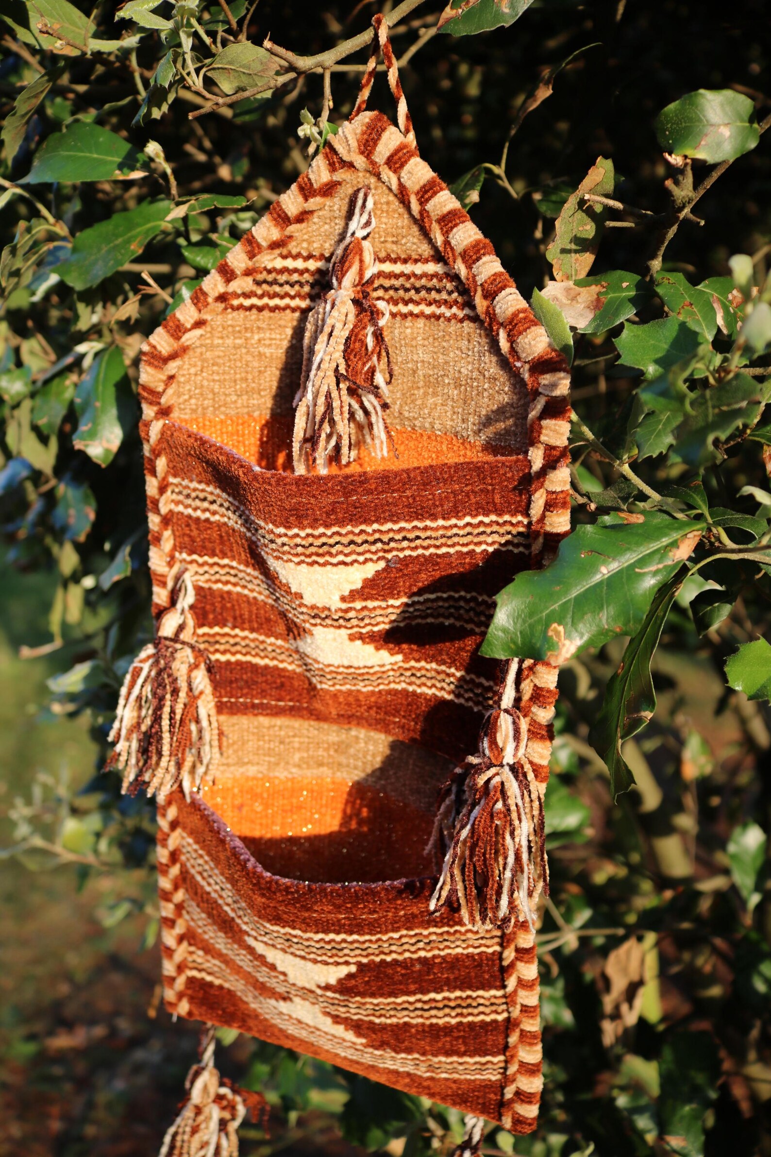 Handwoven Middle Eastern Boho Chic Wall Hanging Geometric Design With ...