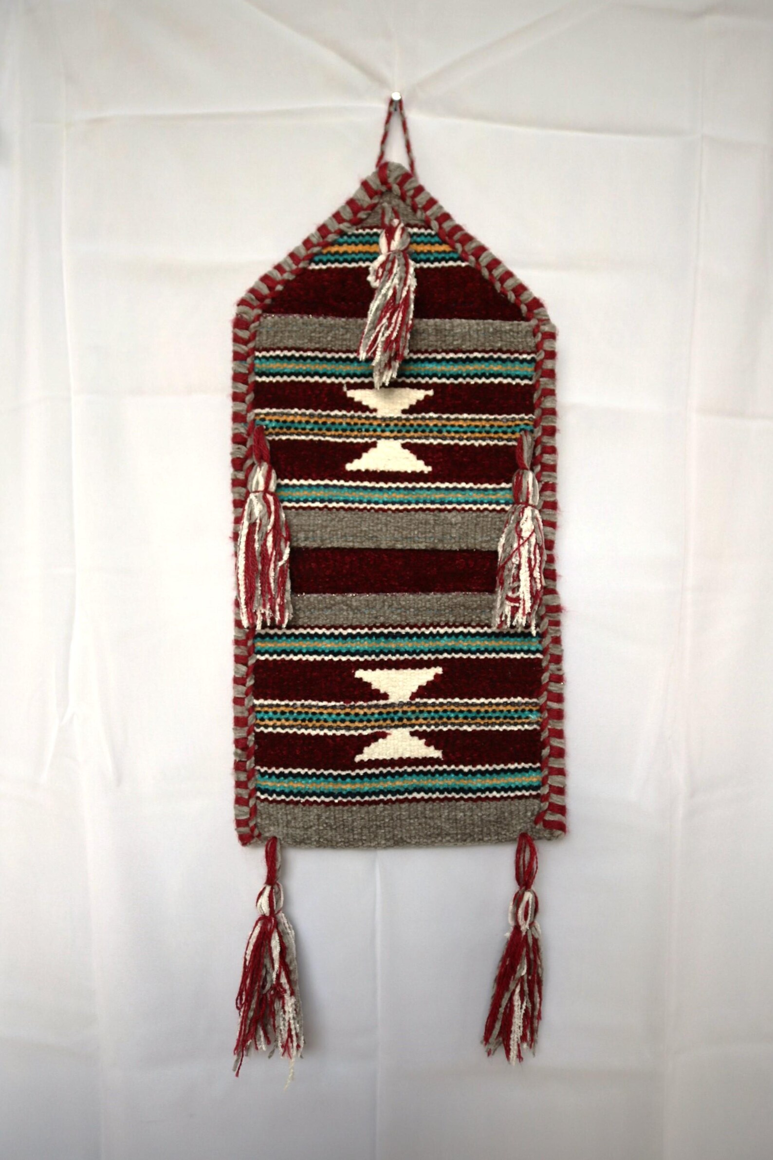 Handwoven Middle Eastern Boho Chic Wall Hanging Geometric Design With ...