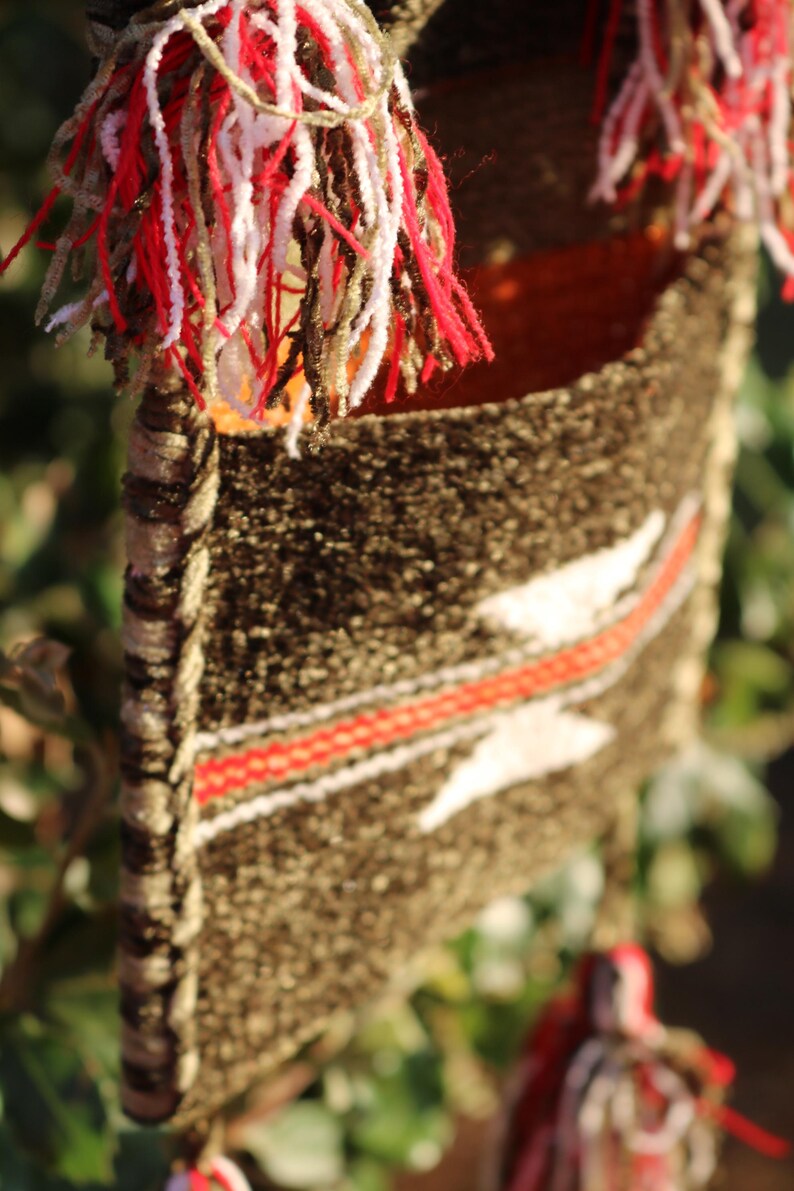 Handwoven Middle Eastern Boho Chic Wall Hanging Geometric Design With ...