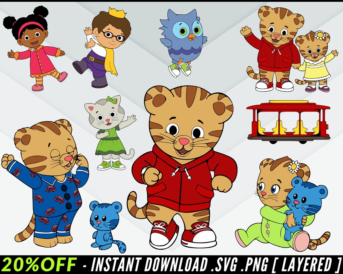 The Best Daniel Tiger SVG Files Daniel Tiger SVG file | Etsy