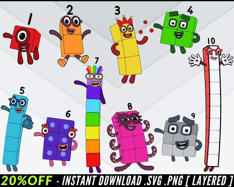 Number Blocks SVG Bundle numberblocks svg numberblocks | Etsy Number Blocks SVG Bundle numberblocks svg numberblocks | Etsy