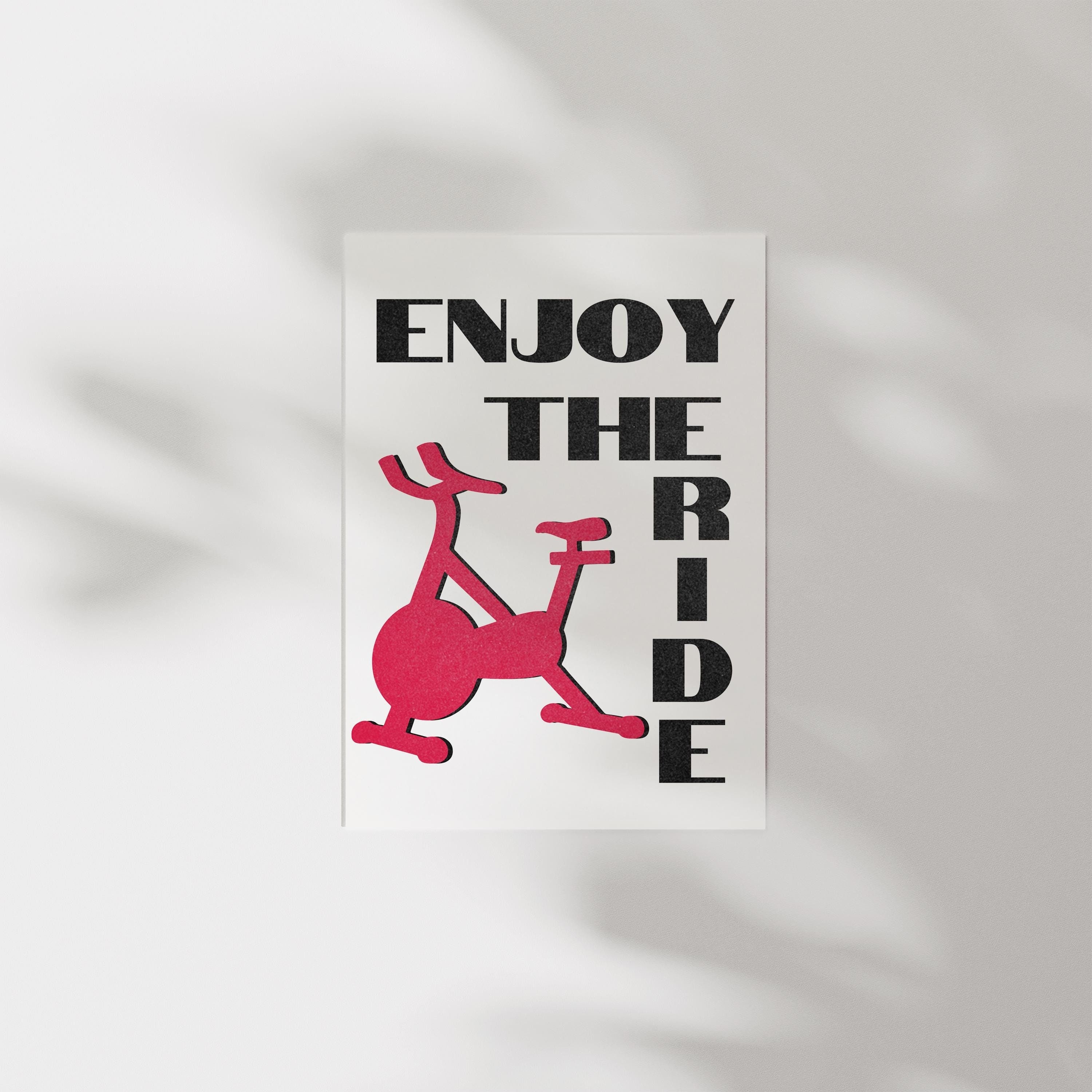 Cycling "enjoy the Ride" Poster // PRINTABLE Gym Decor, Motivational ...
