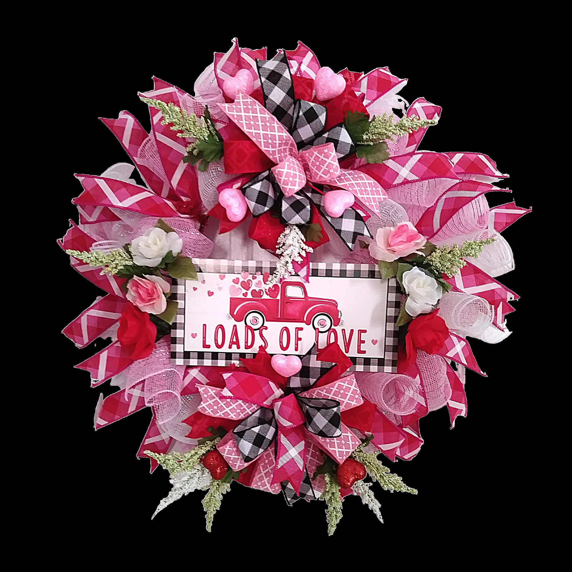 Corona del Día de San Valentín, corona de la puerta principal, corona ...