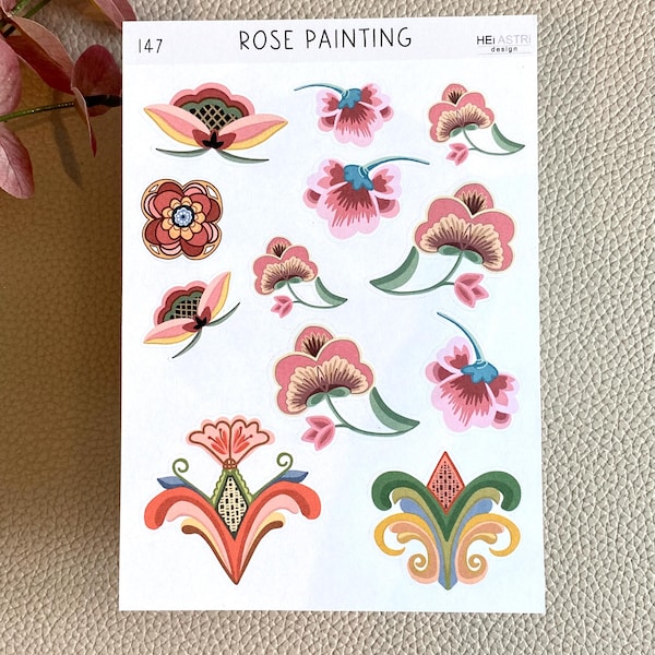 Rosemaling Sticker - Etsy