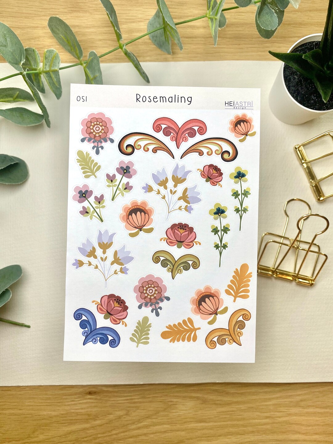 Norway Stickers Rosemaling Folklore Scandinavian Journaling - Etsy