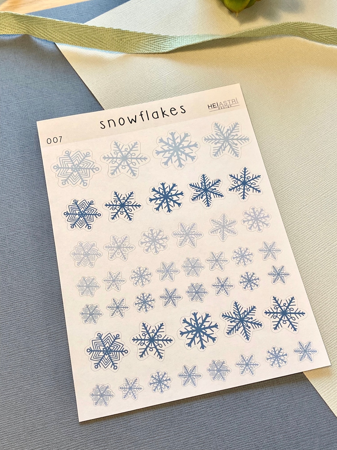 Snowflakes Stickers Winter Planner Decor - Etsy