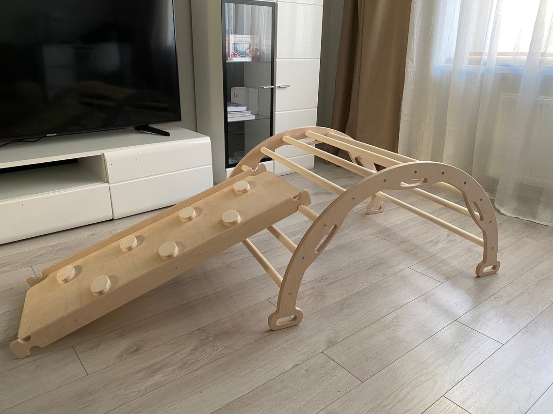 Climbing Arch Rocker With Ramp Sliding Board - Etsy