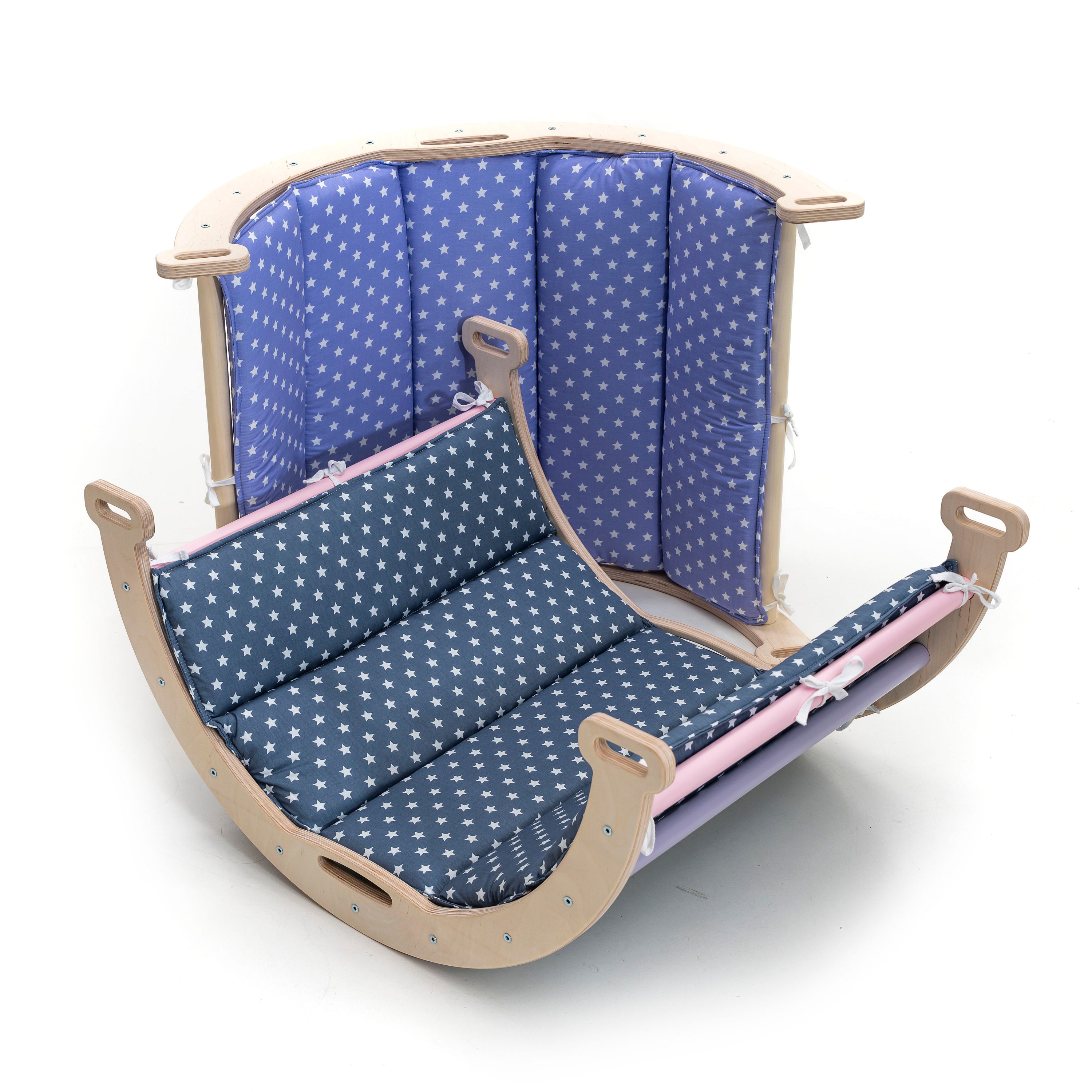 Montessori Wooden Arch Rocker With Star Pillow - Etsy