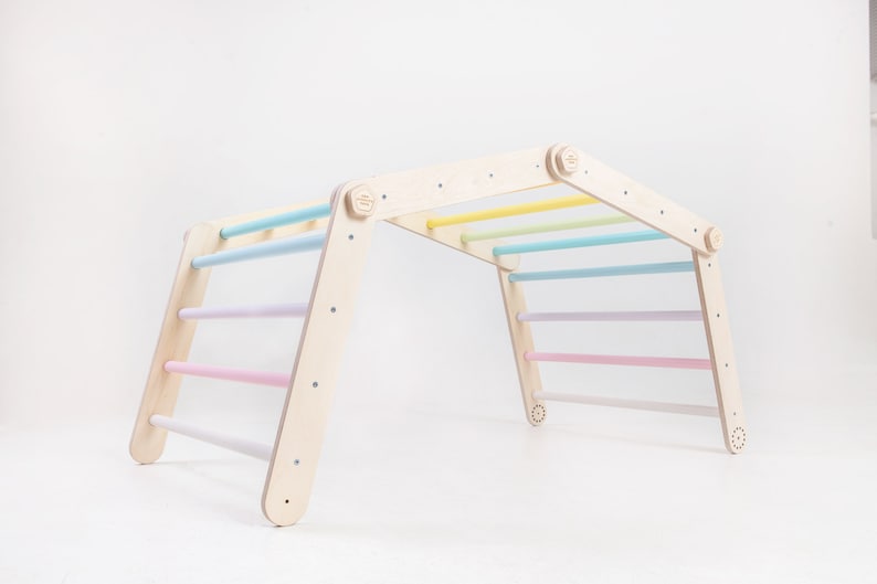Transformable climbing triangle pastel rainbow ladder | Etsy