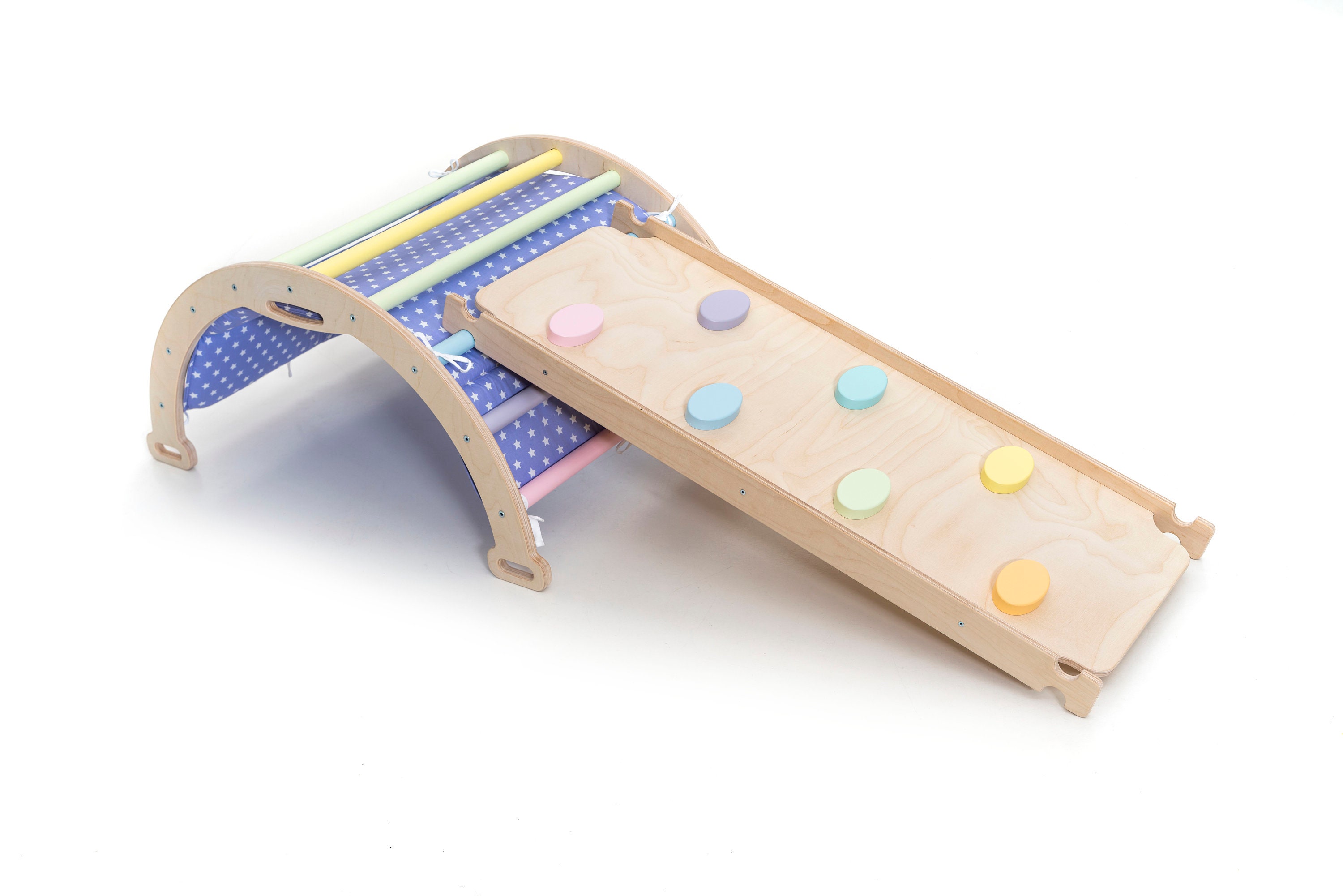 Montessori Wooden Arch Rocker With Star Pillow - Etsy