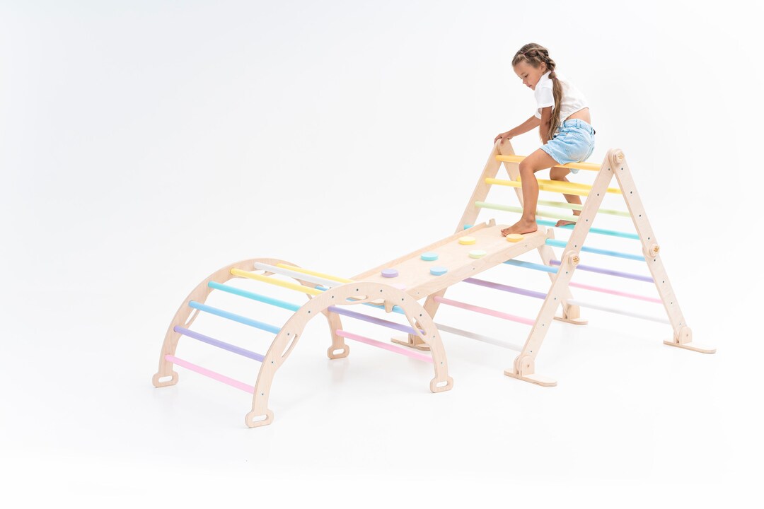 Transformable Climbing Triangle Pastel Rainbow, Ladder Climber ...