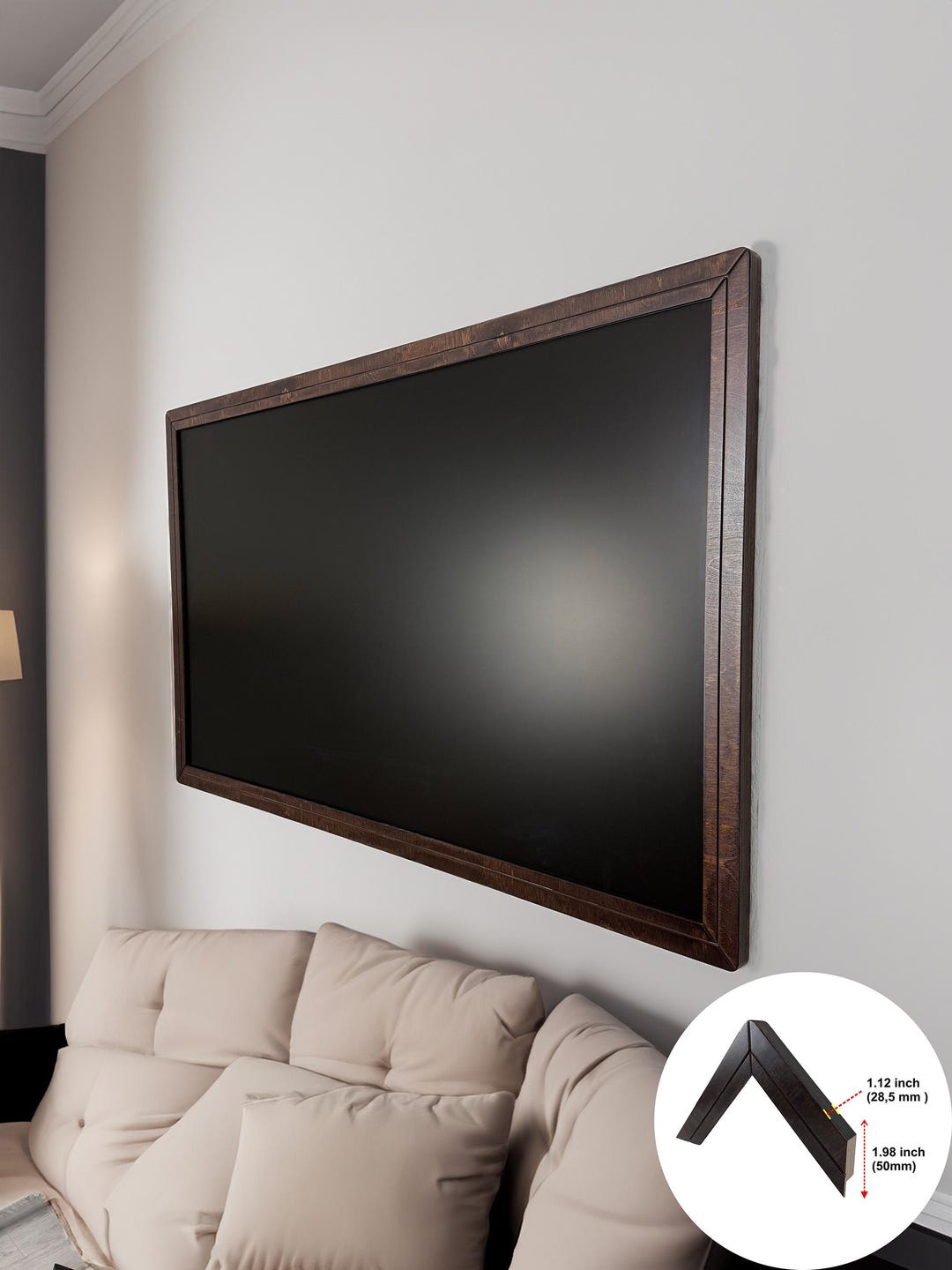 Wooden TV Frame Handcrafted for Samsung the Frame, Handmade TV Bezel ...