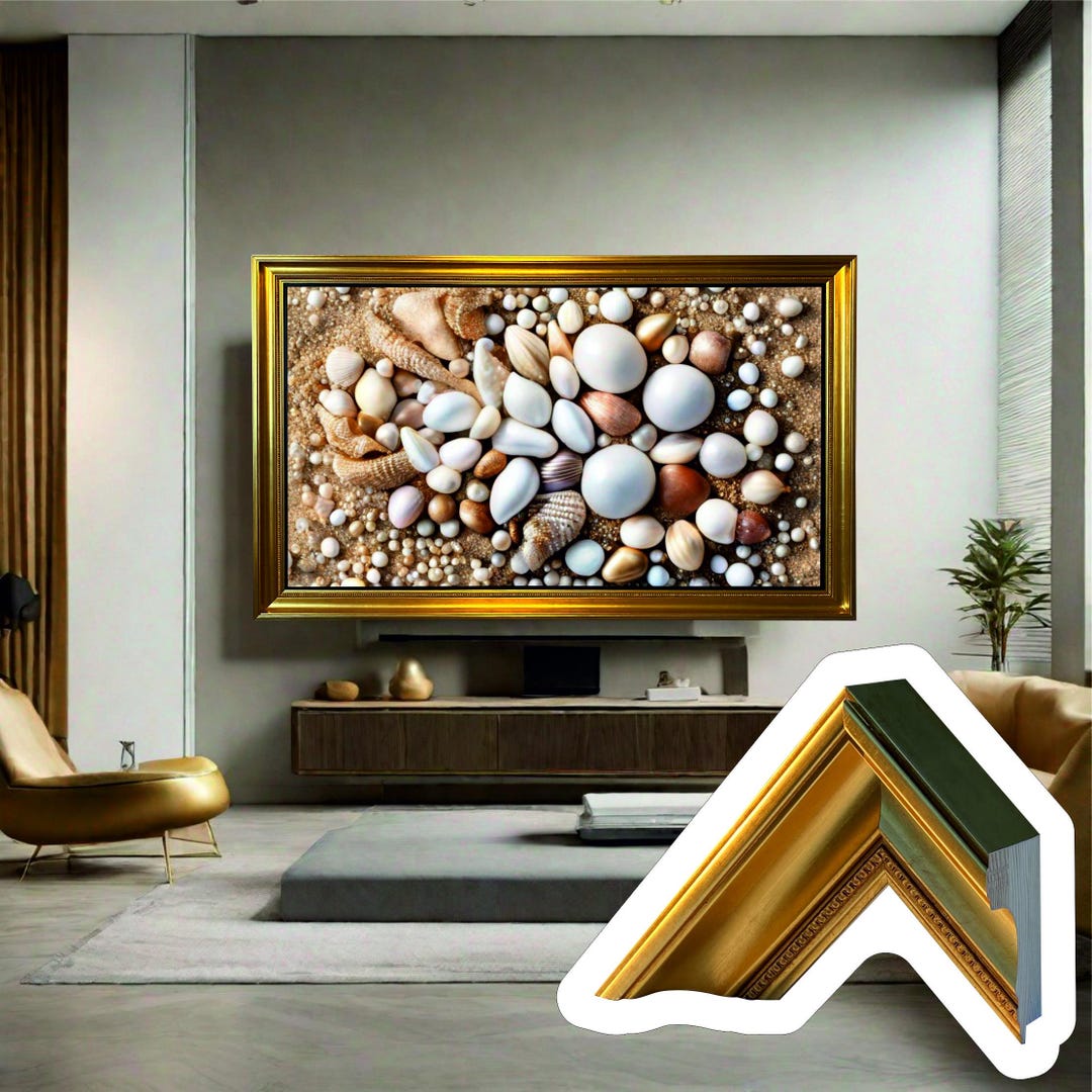 TV Wooden Frame for Samsung the Frame, Golden TV Frame. - Etsy