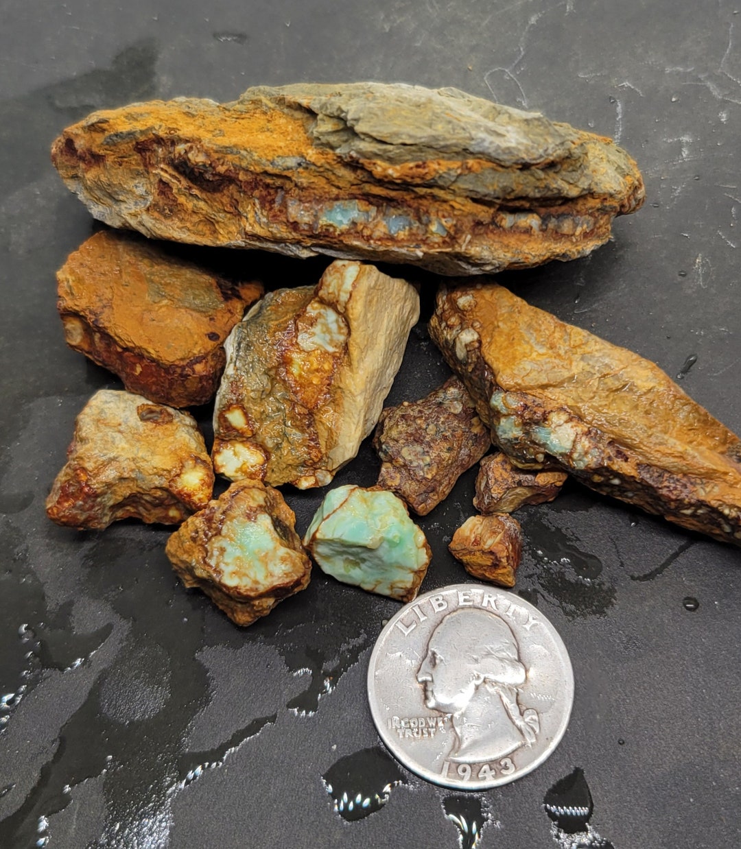 Seven Dwarfs Variscite/turquoise 7D Rough for Cabbing - Nevada ...