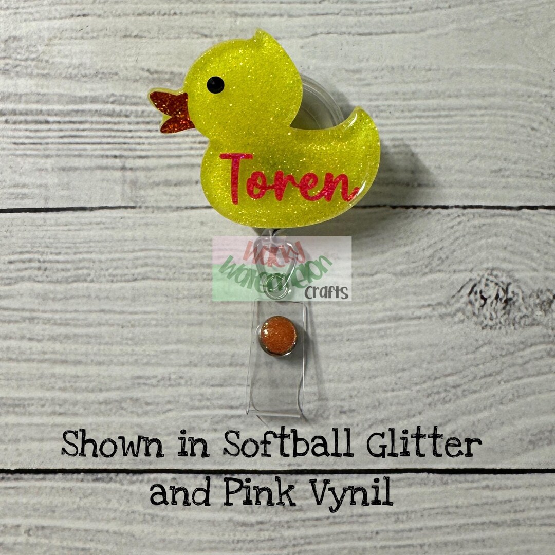 Personalized Rubber Duck Badge Reel (alligator Clip) - Etsy