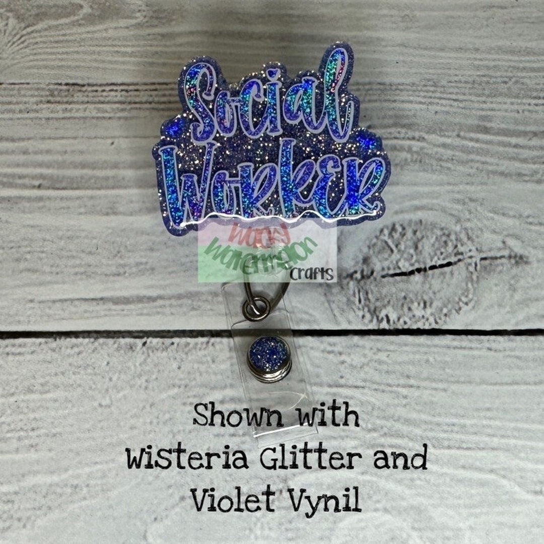 Social Worker Badge Reel (alligator Clip) - Etsy