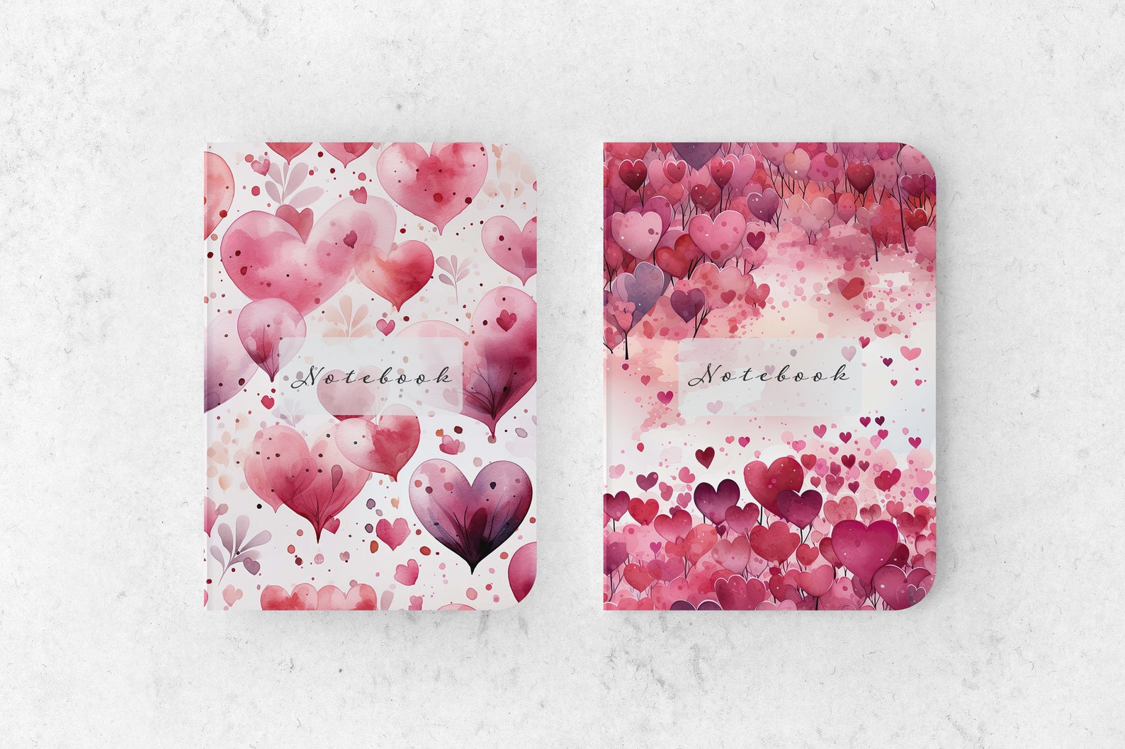 Valentine's Day Digital Paper, Romantic Watercolor Backgrounds ...