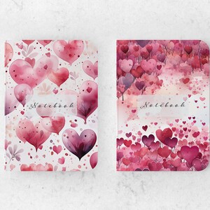 Valentine's Day Digital Paper, Romantic Watercolor Backgrounds ...