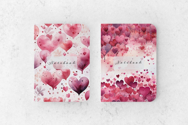 Valentine's Day Digital Paper, Romantic Watercolor Backgrounds ...