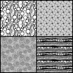 Digital Papers, Black & White Digital Paper, Hand Drawn Digital ...