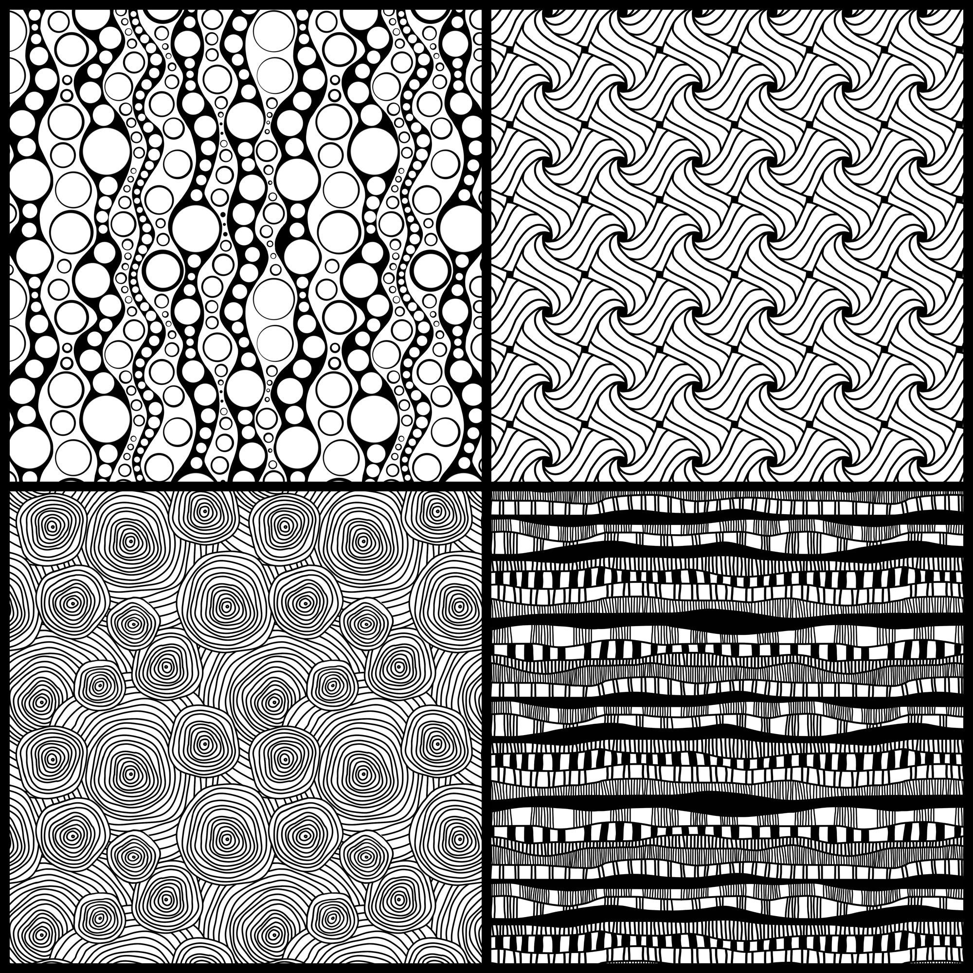 Digital Papers, Black & White Digital Paper, Hand Drawn Digital ...