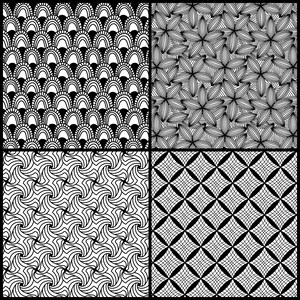Digital Papers, Black & White Digital Paper, Hand Drawn Digital ...