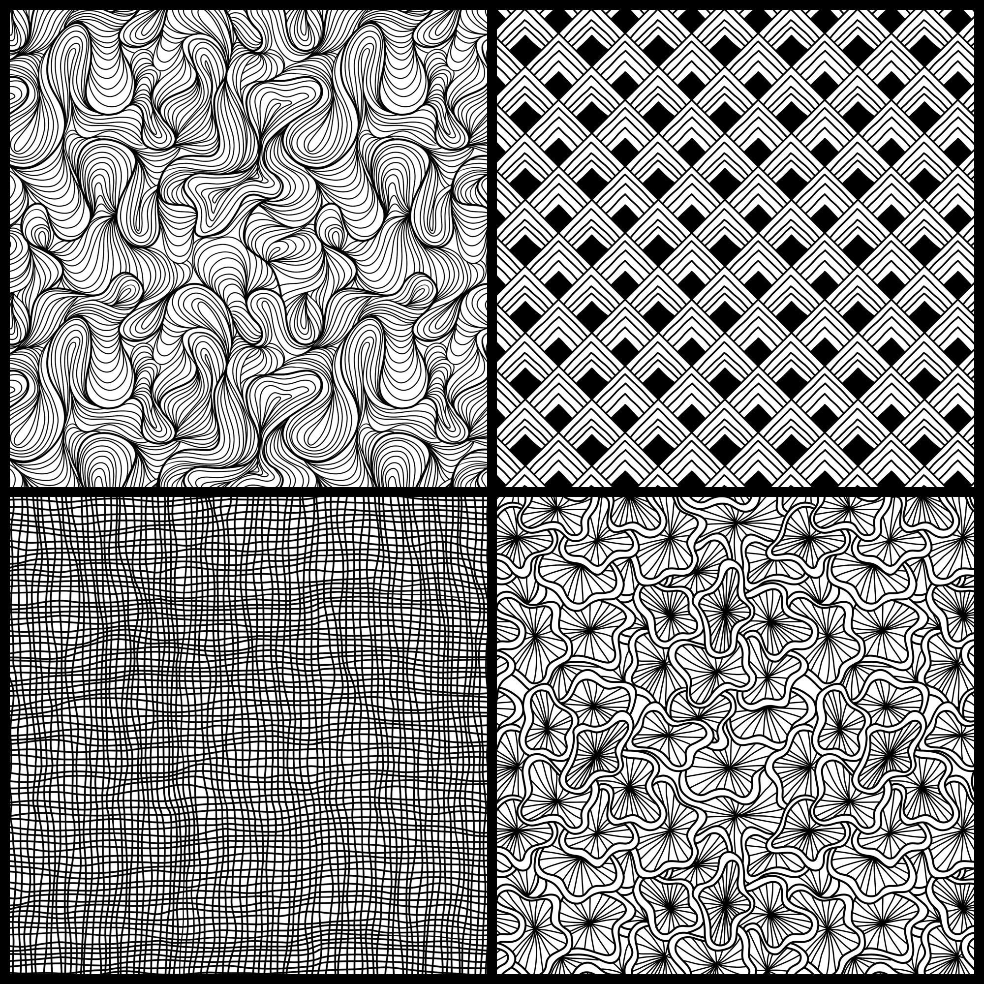 Digital Papers, Black & White Digital Paper, Hand Drawn Digital ...