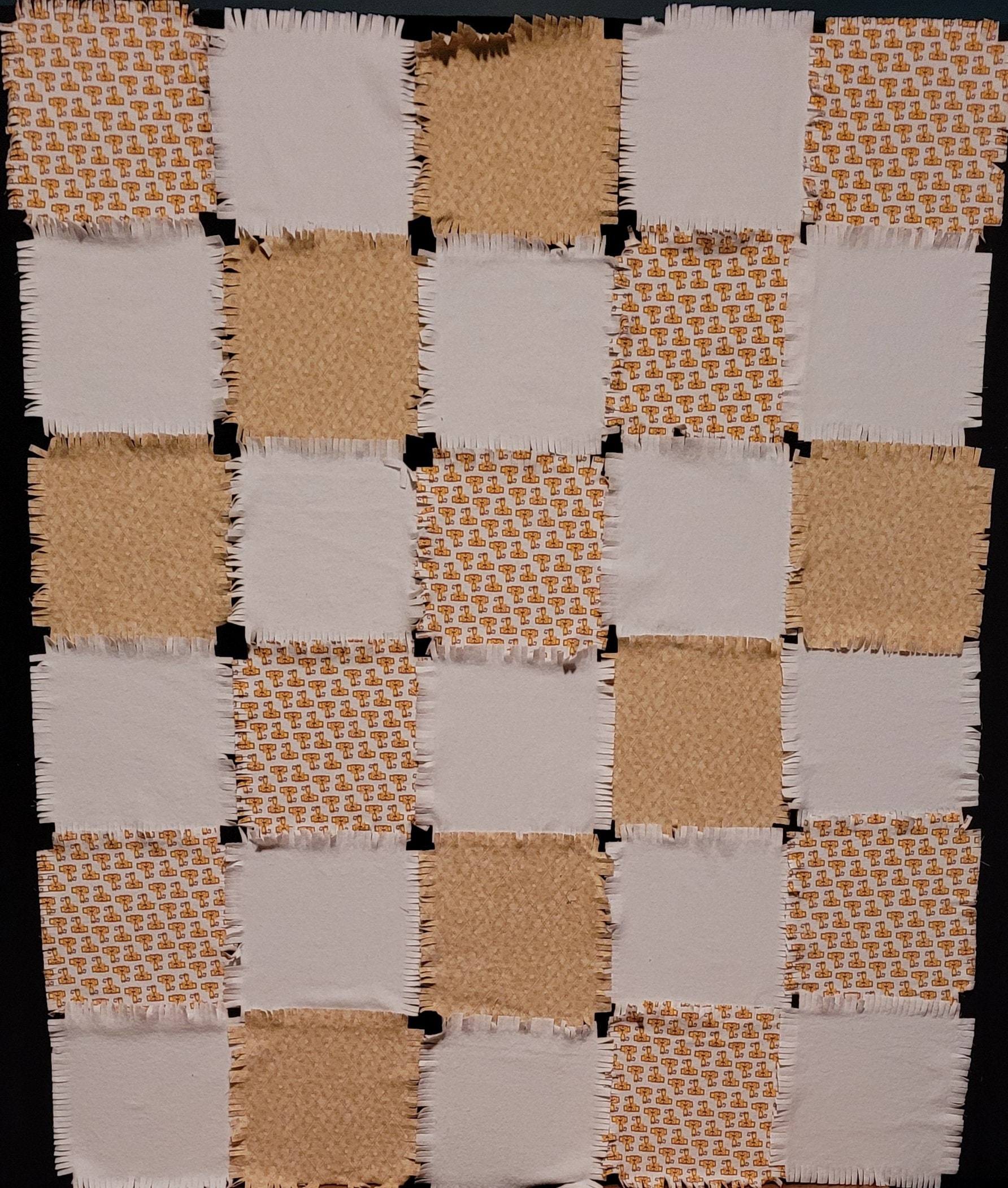 Precut Flannel Fringe Squares for Baby Quilt-60-8.5" Fringed Squares in ...