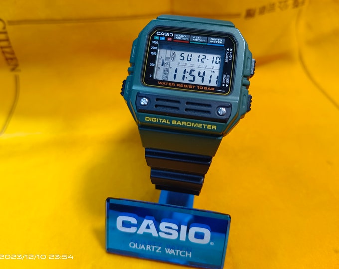 Vintage Casio 1985 Rare Green Module Baro-alti Depth Senser 100m 560 BM ...