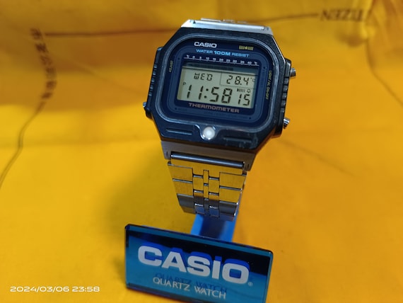 Vintage CASIO 1983 Rare First Temp Sensor 100M (225) … - Gem
