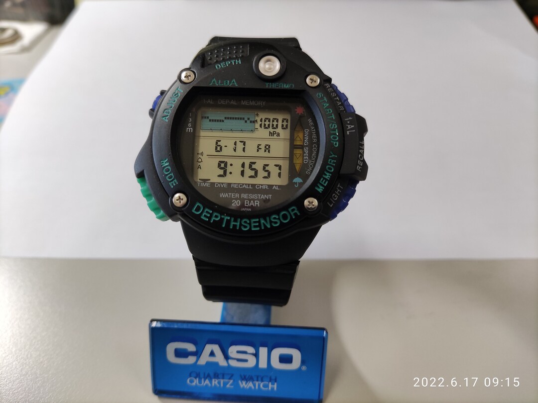 Buy Vintage Alba seiko 1980 Diver 200m Depth Baro Sensor W760-4A00 ...