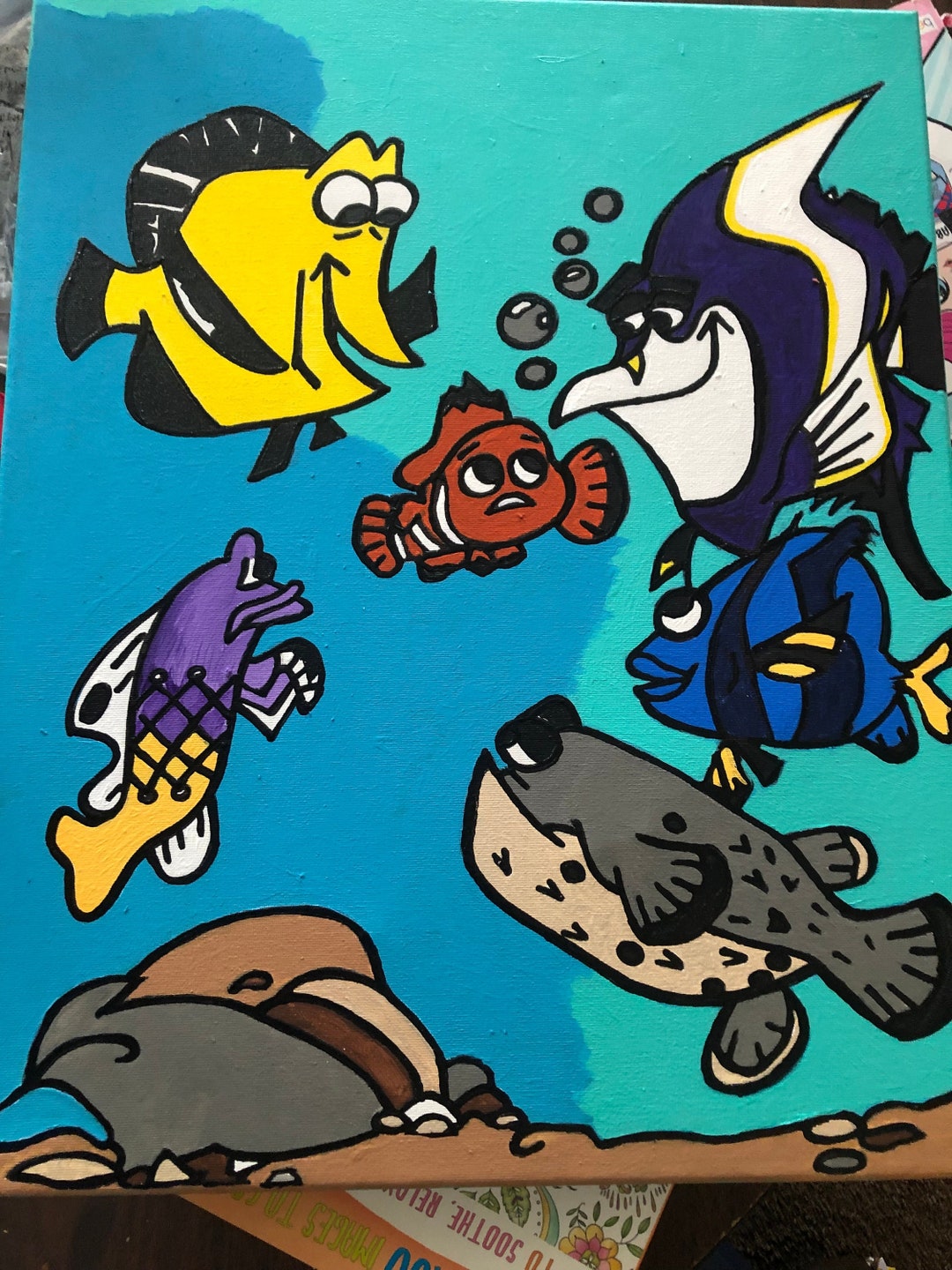Finding Nemo Inspired Kid's Painting, 16x20 Canvas - Etsy