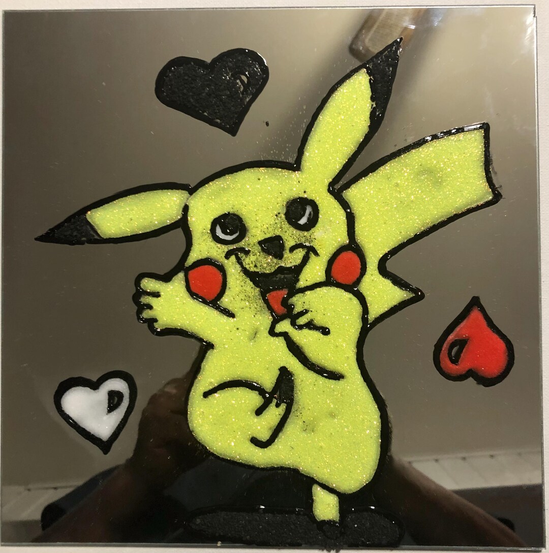Pikachu Glass Art - Etsy